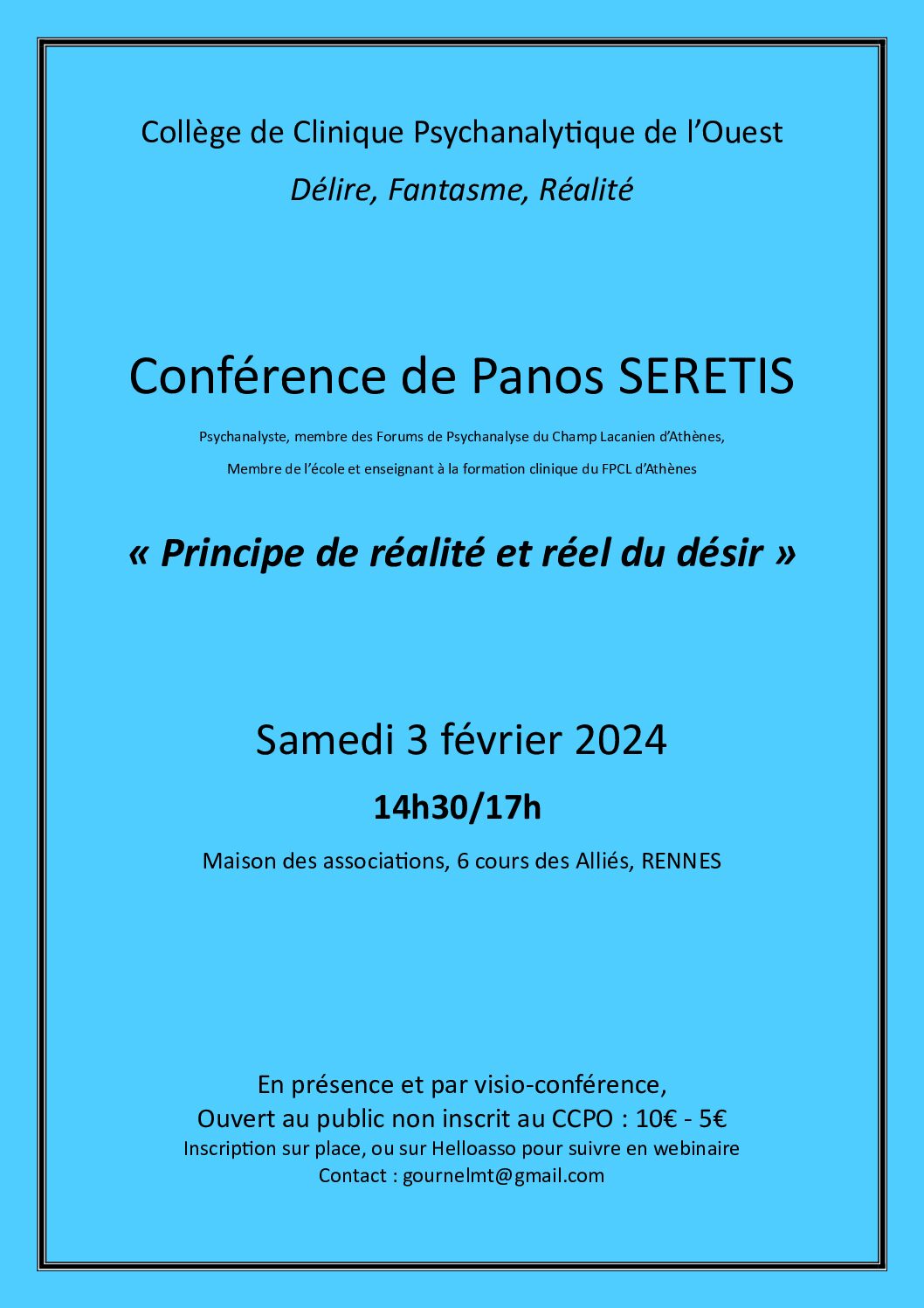 Collèges de clinique psychanalytique – Formation clinique du champ lacanien